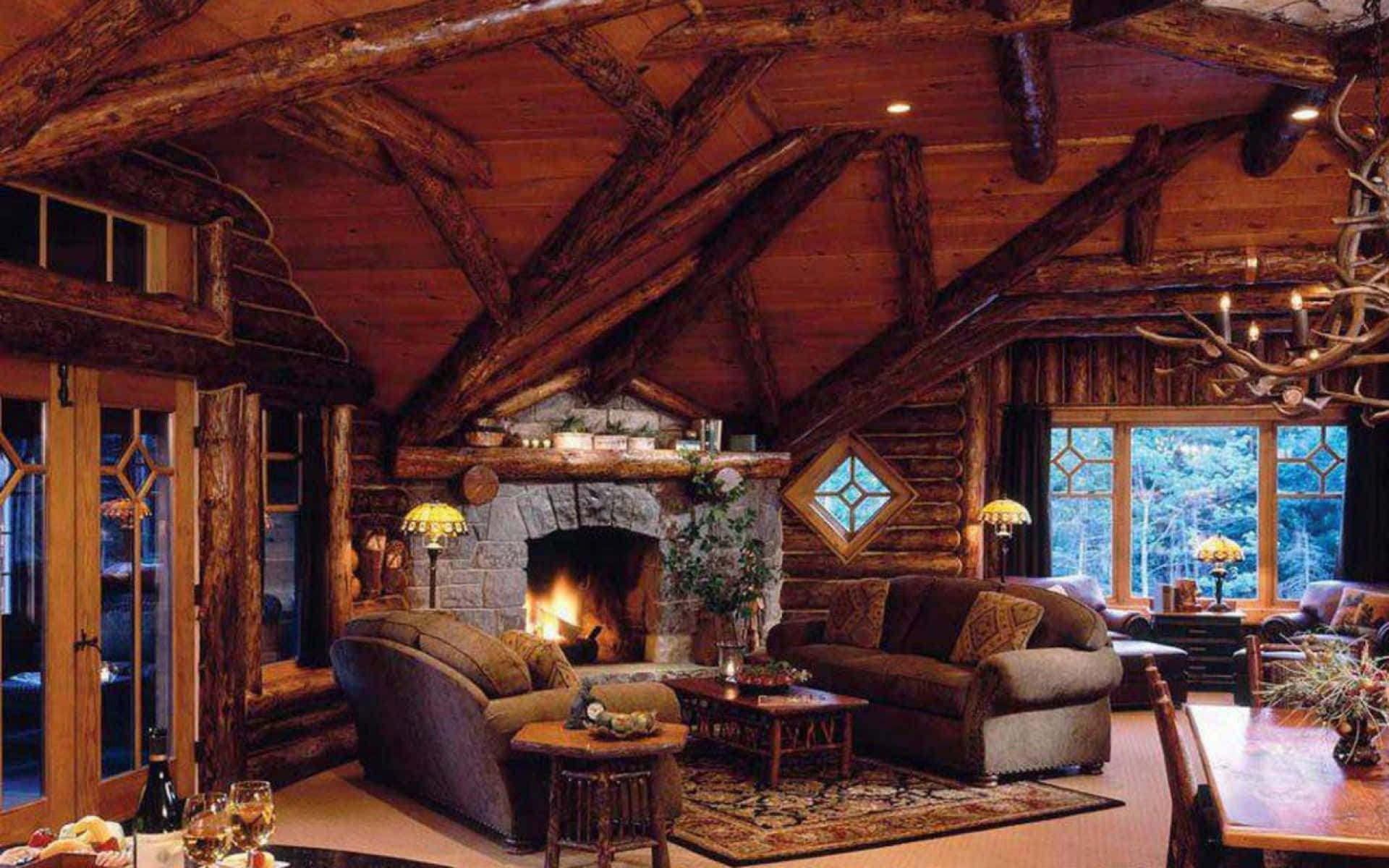 Cabin Fireplace Wallpapers - Wallpaper Cave