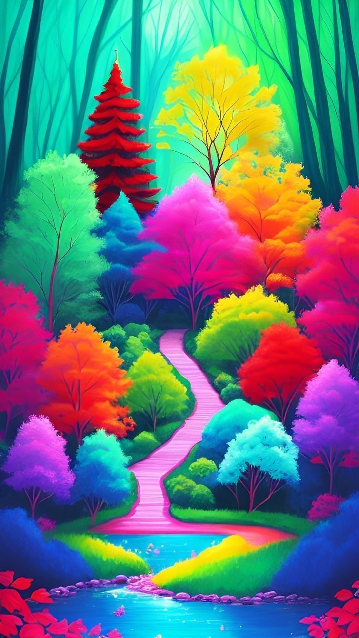 Colorful Trees Wallpapers - Wallpaper Cave