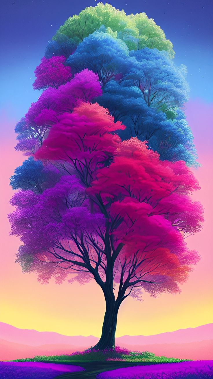 Colorful Trees Wallpapers - Wallpaper Cave