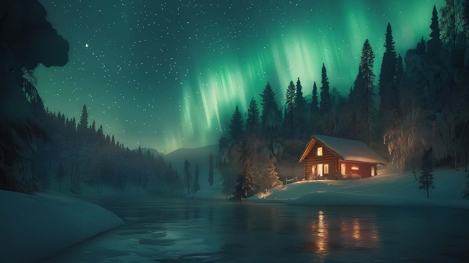 Desktop Cabin Winter Wallpapers - Wallpaper Cave