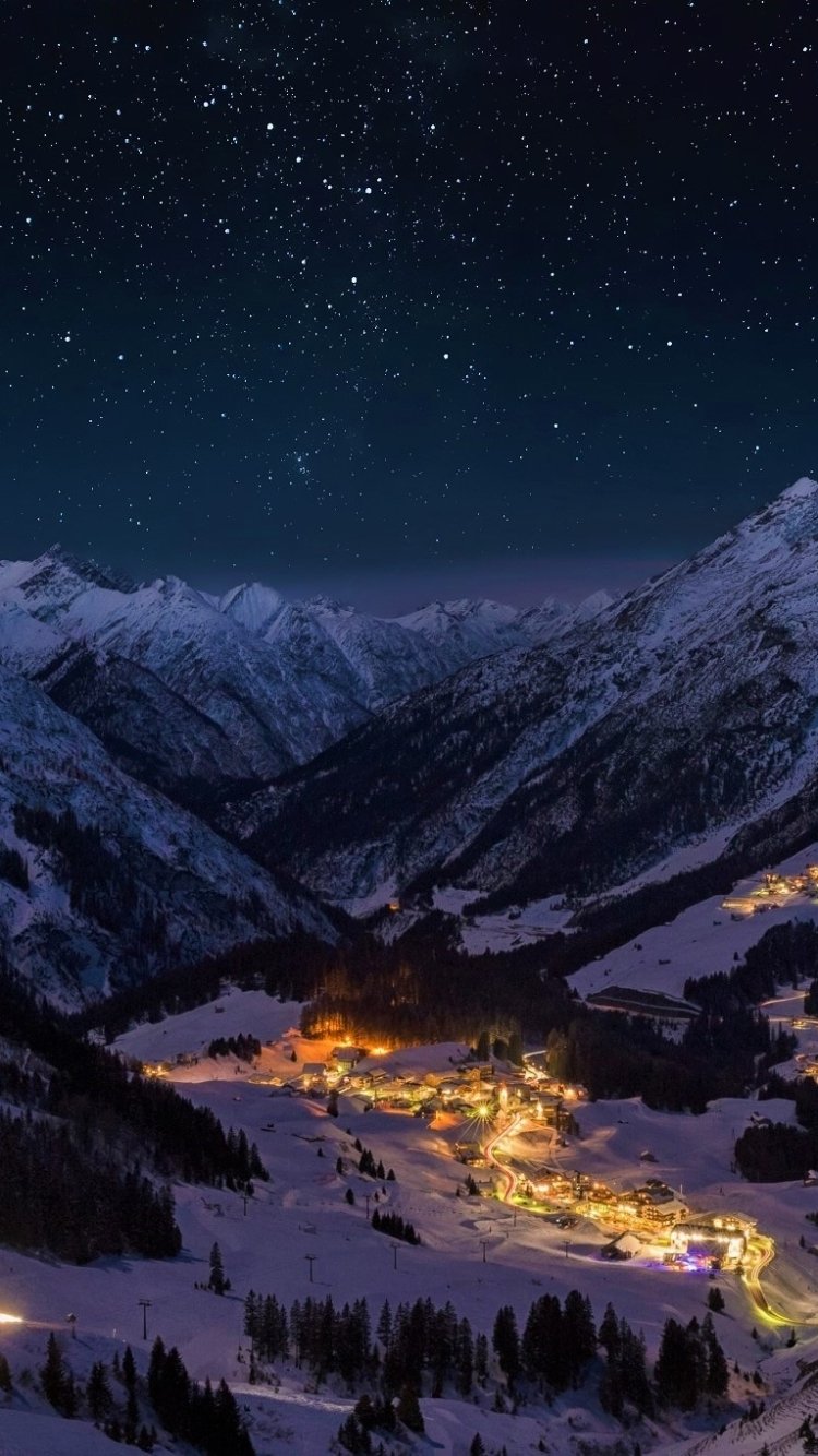 Snow Night Phone Wallpapers - Wallpaper Cave
