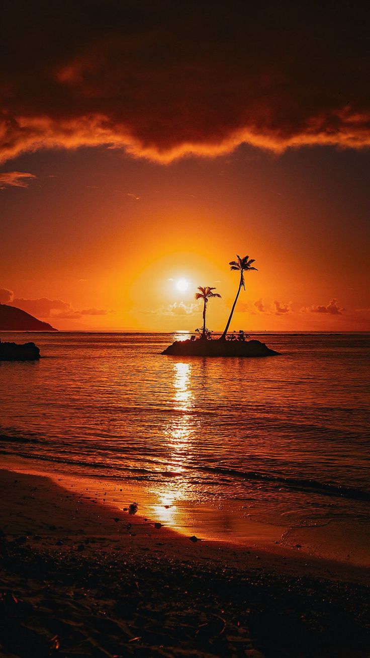 Sunset On Beach Island Wallpapers - Wallpaper Cave