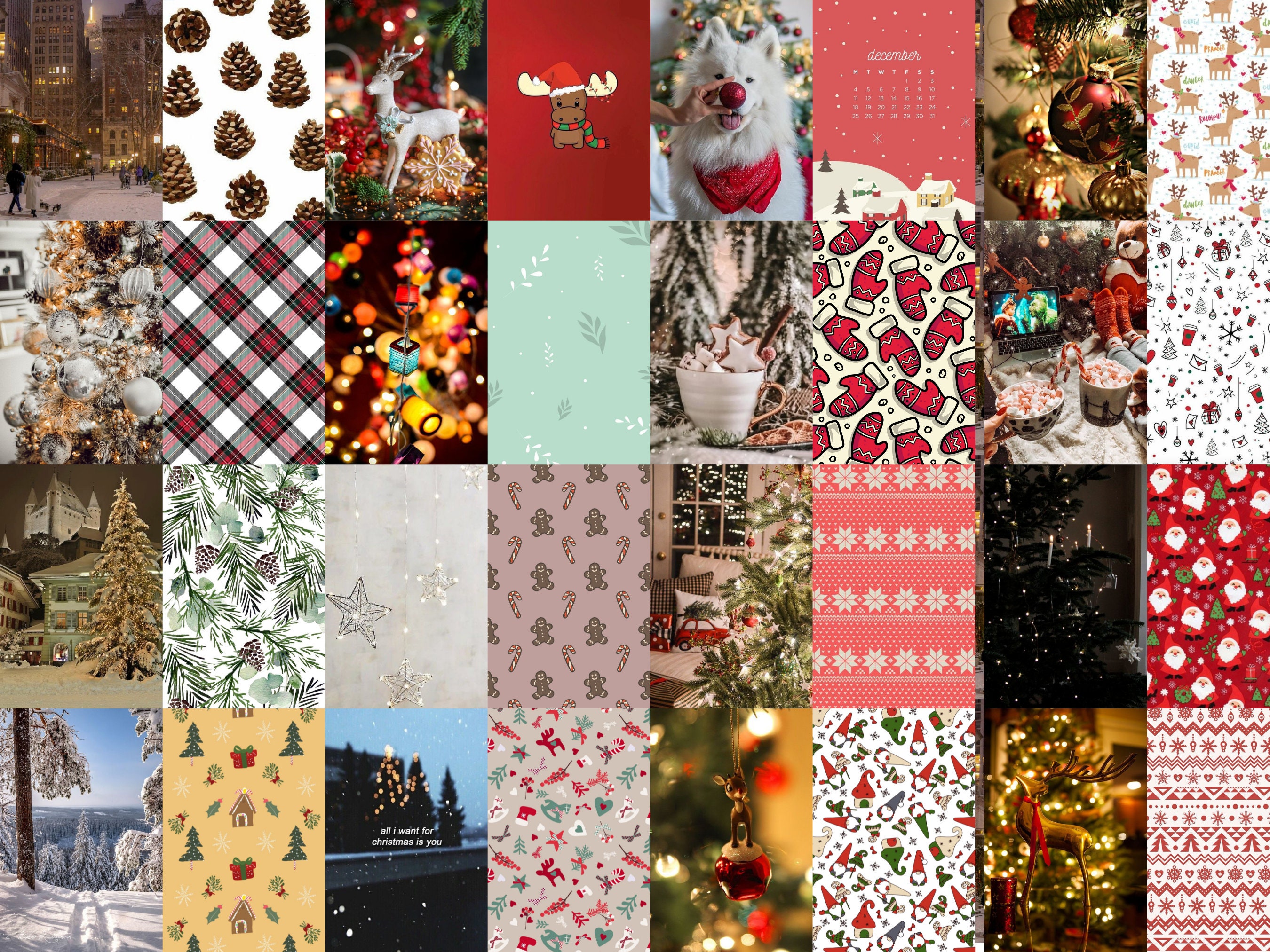 Colorful Christmas Collage Laptop Wallpapers - Wallpaper Cave