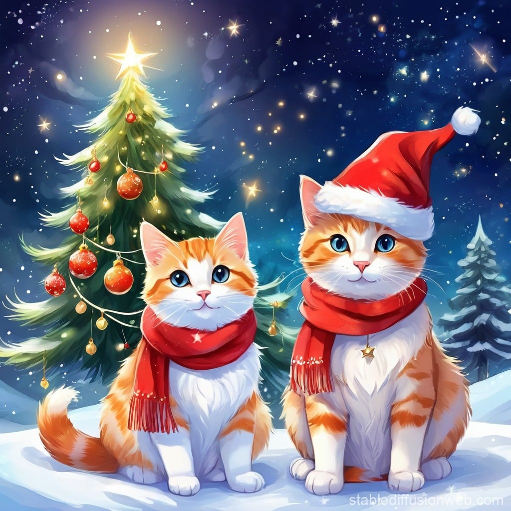 Cat Christmas Tree Wallpapers - Wallpaper Cave
