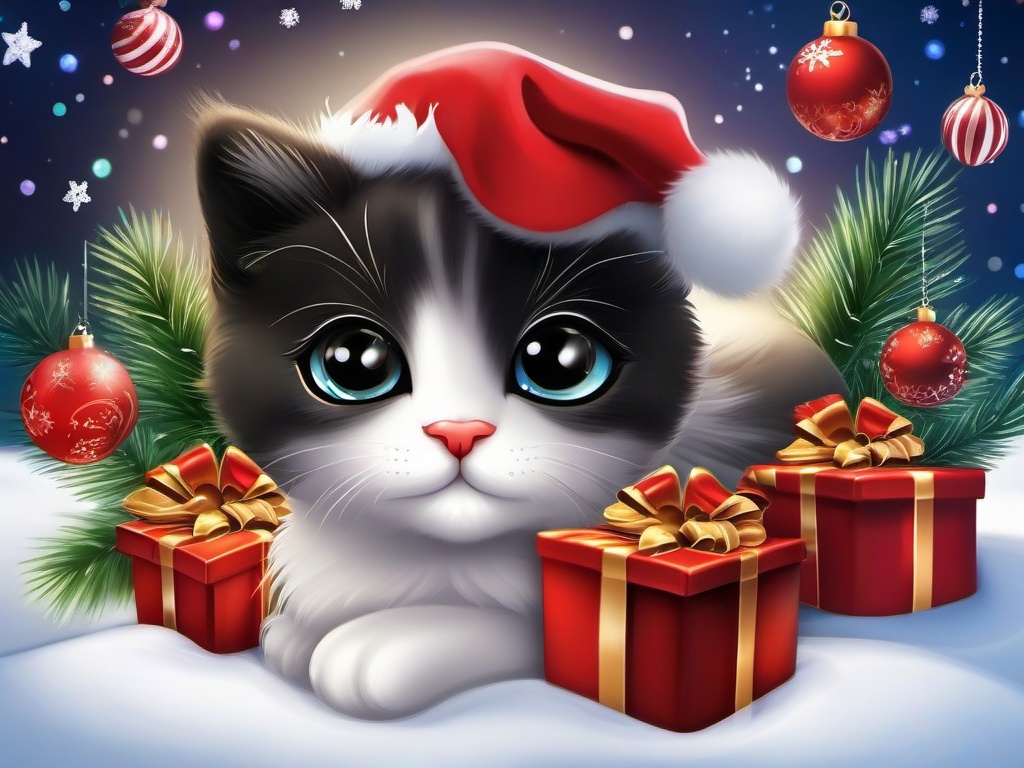 Cat Christmas Tree Wallpapers - Wallpaper Cave
