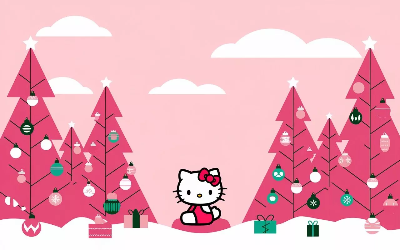Hello Kitty Christmas Tree Wallpapers - Wallpaper Cave