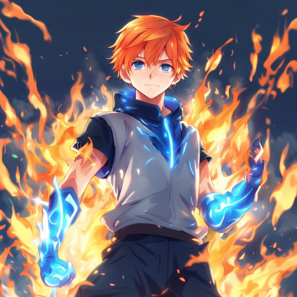 Fire Anime Boy Wallpapers - Wallpaper Cave