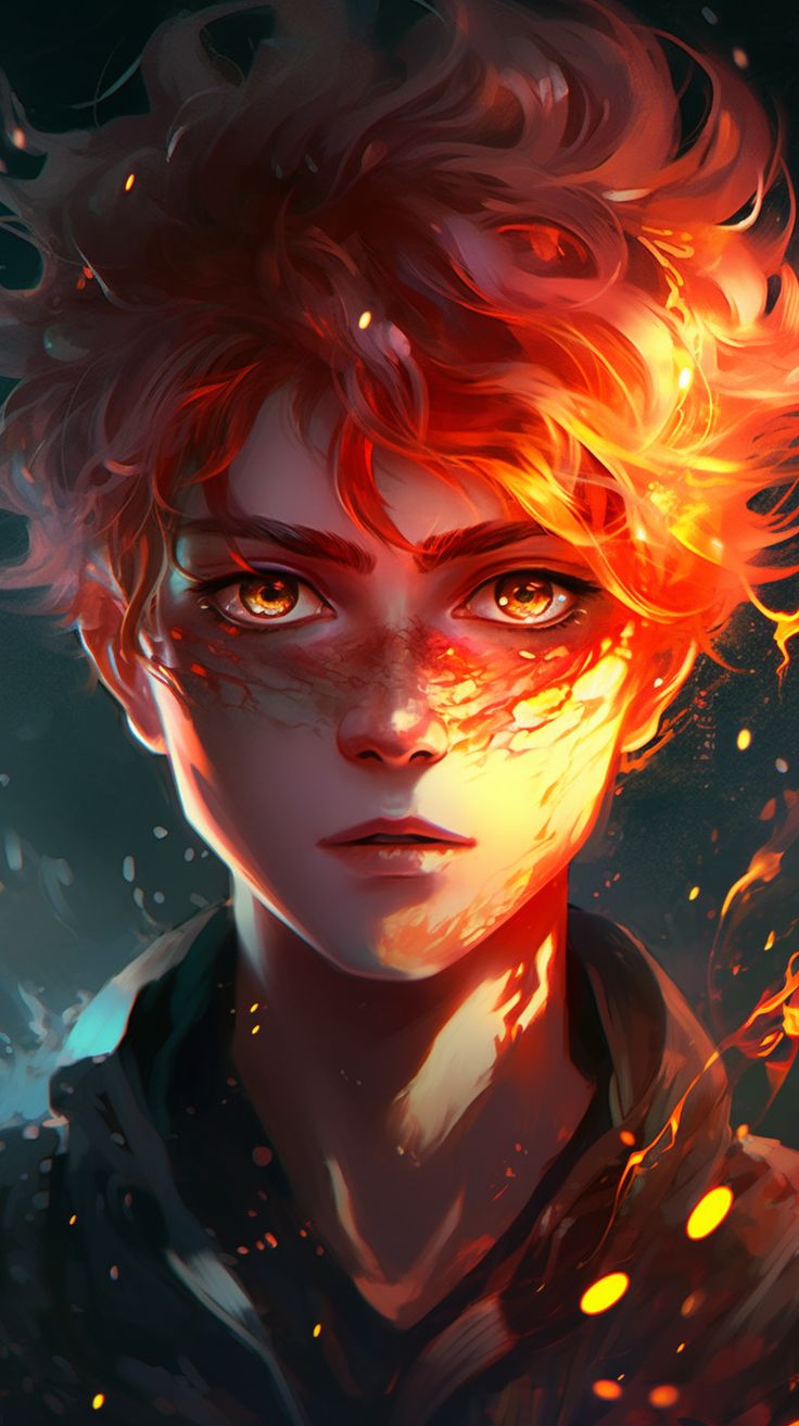 Fire Anime Boy Wallpapers - Wallpaper Cave
