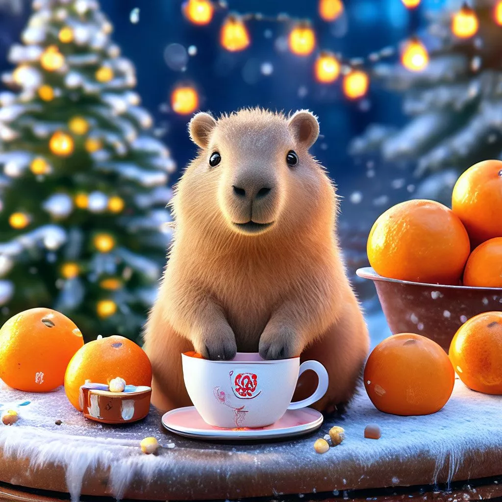 Christmas Capybara Wallpapers - Wallpaper Cave