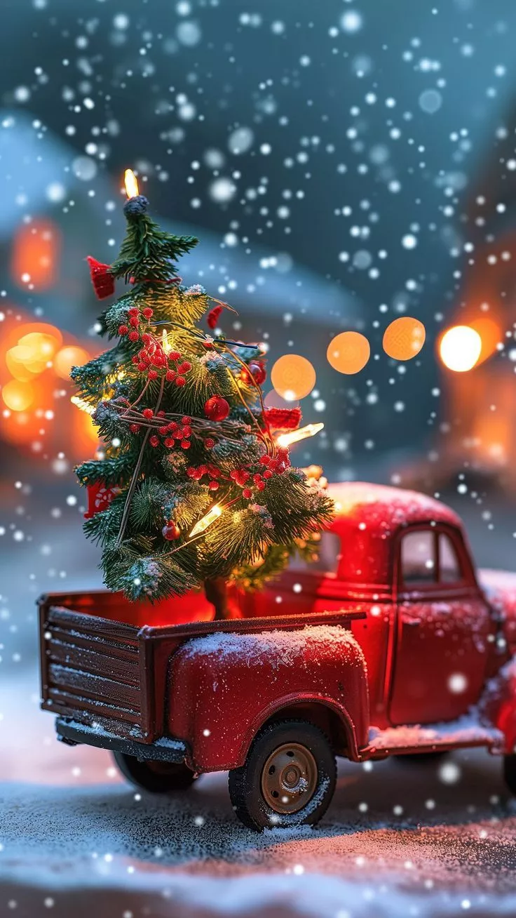 Christmas Old Cars Wallpapers - Wallpaper Cave
