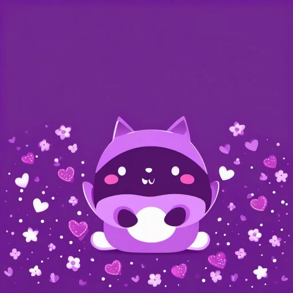 Purple Cute Kawaii Wallpapers - Wallpaper Cave