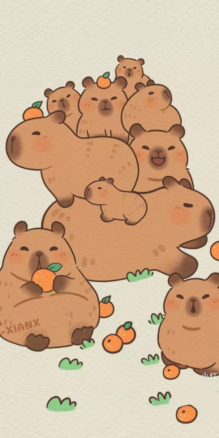 Kawaii Capybara Wallpapers - Wallpaper Cave