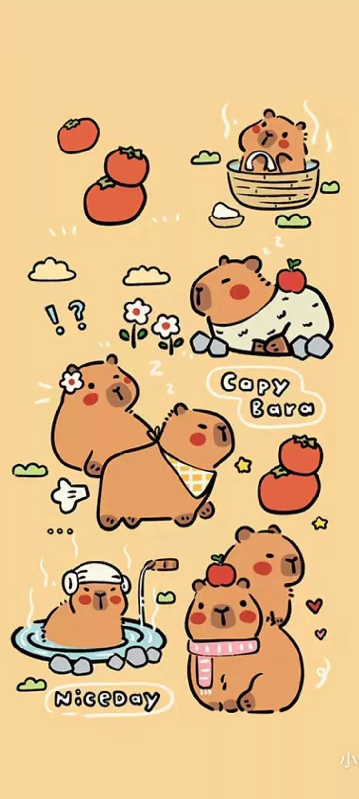 Capybara Cartoon Wallpapers - Wallpaper Cave