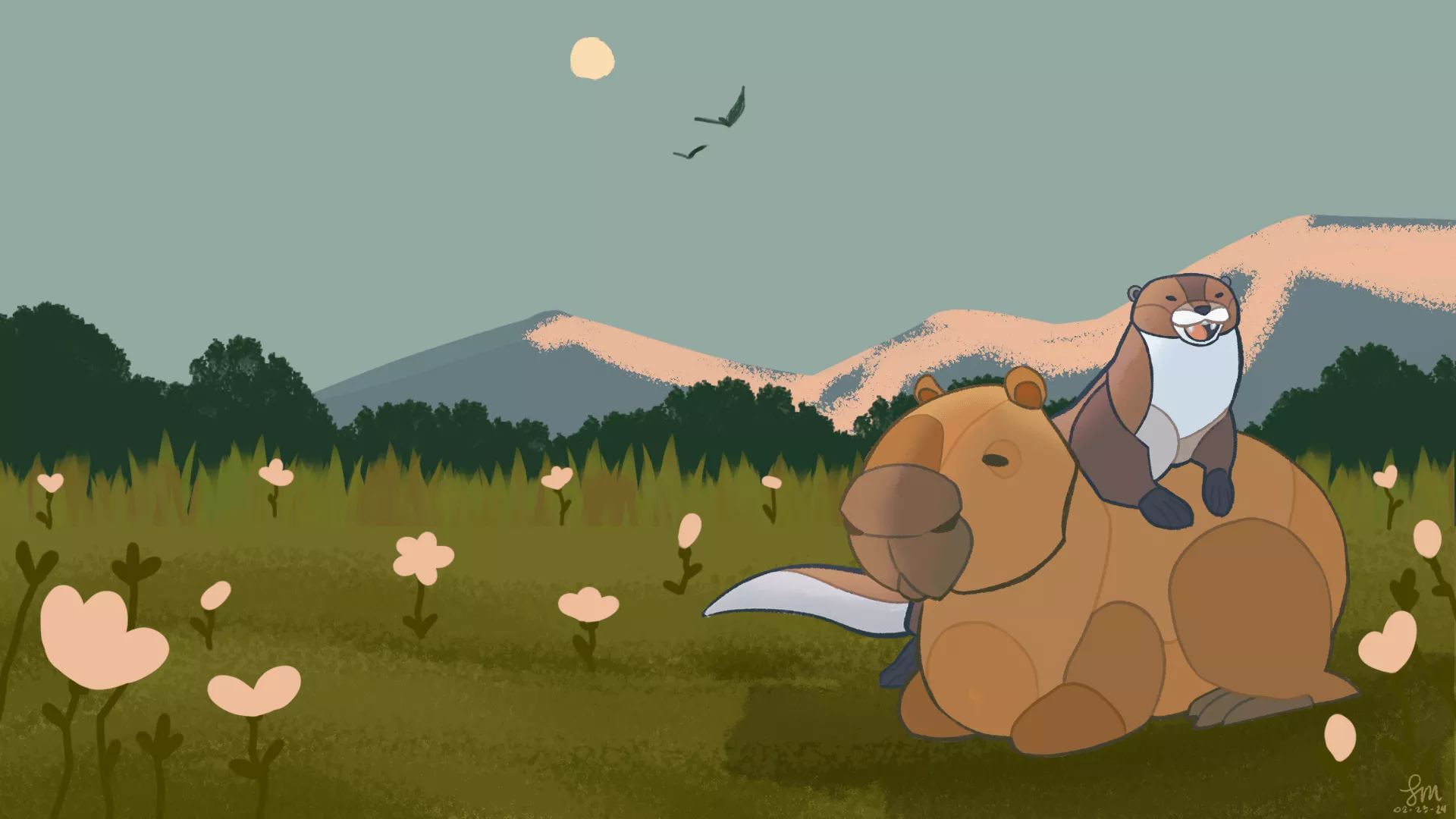 Capybara Cartoon Wallpapers - Wallpaper Cave