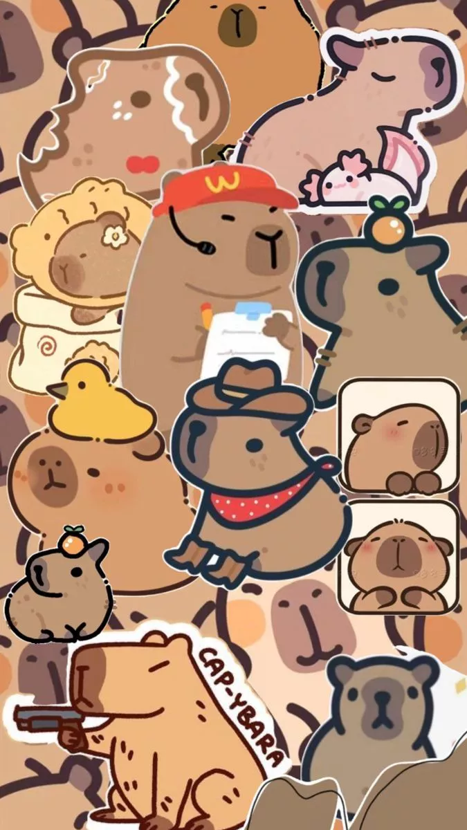Capybara Cartoon Wallpapers - Wallpaper Cave