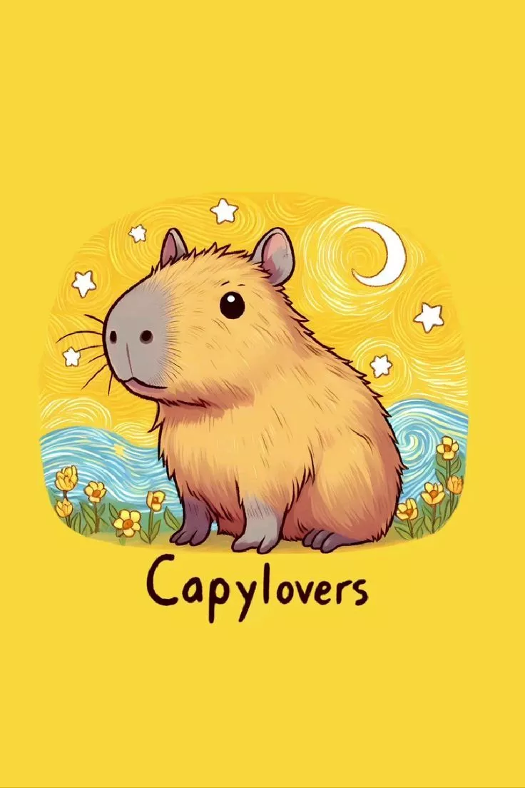 Capybara Cartoon Wallpapers - Wallpaper Cave