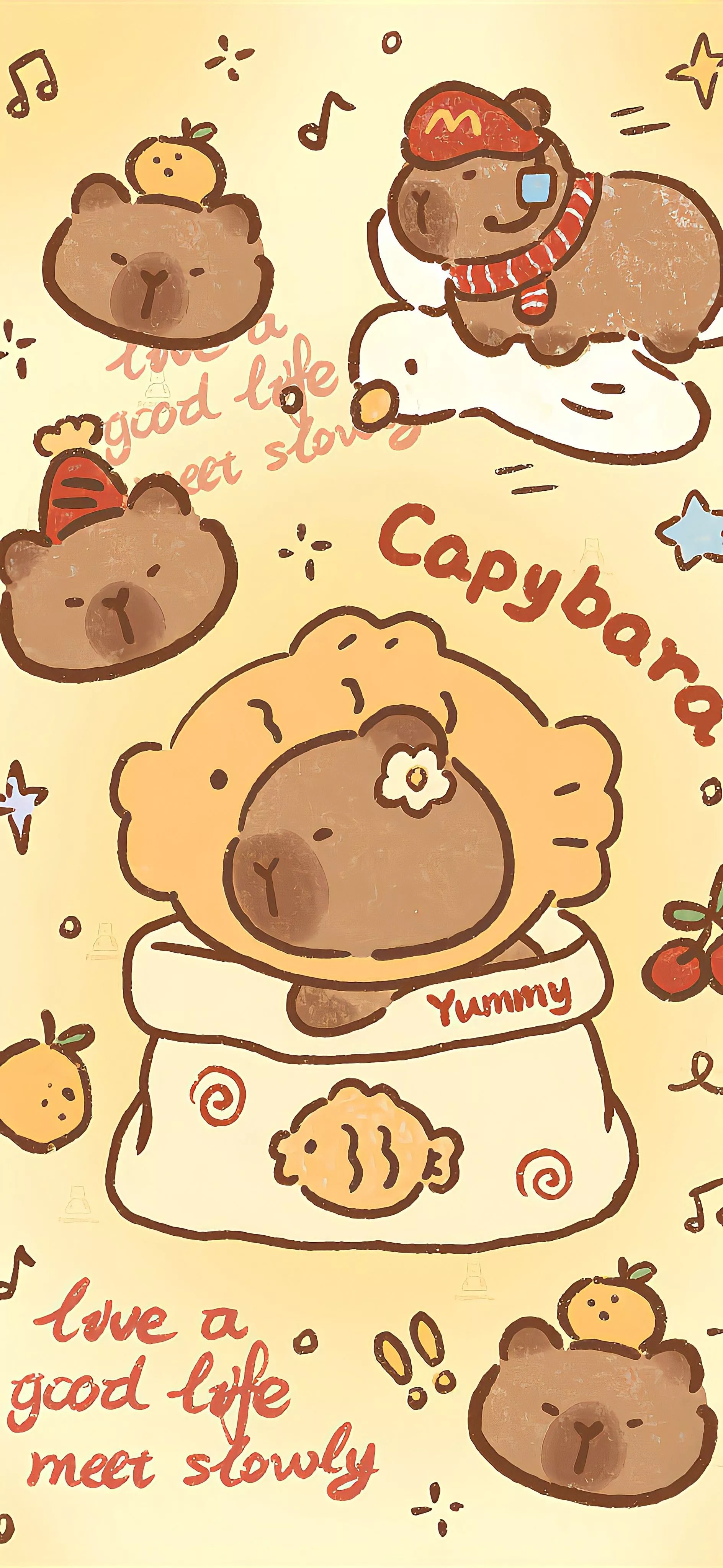 Capybara Cartoon Wallpapers - Wallpaper Cave