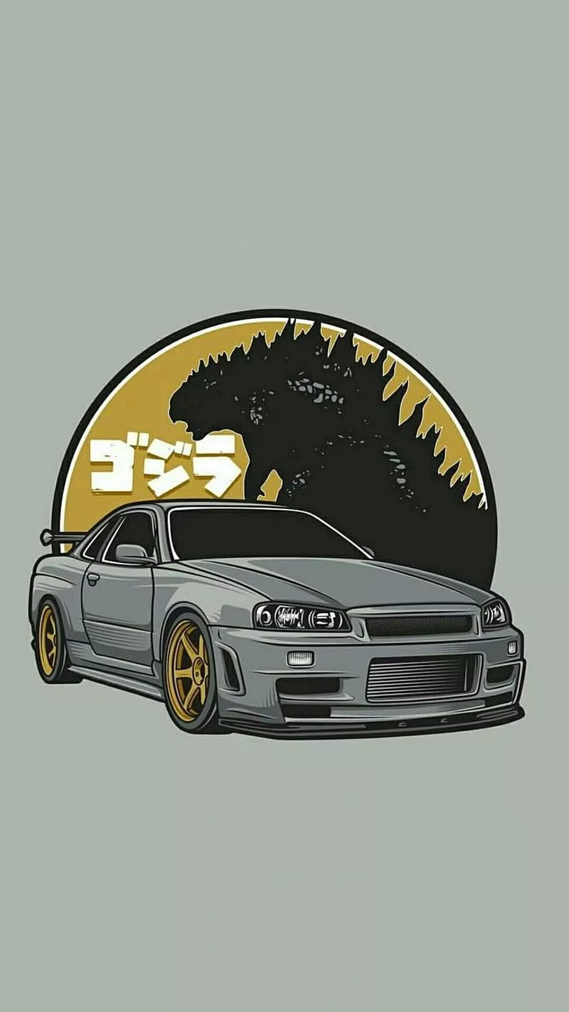Nissan GTR Cartoon iPhone Wallpapers - Wallpaper Cave