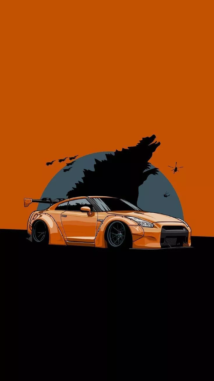 Nissan GTR Cartoon iPhone Wallpapers - Wallpaper Cave