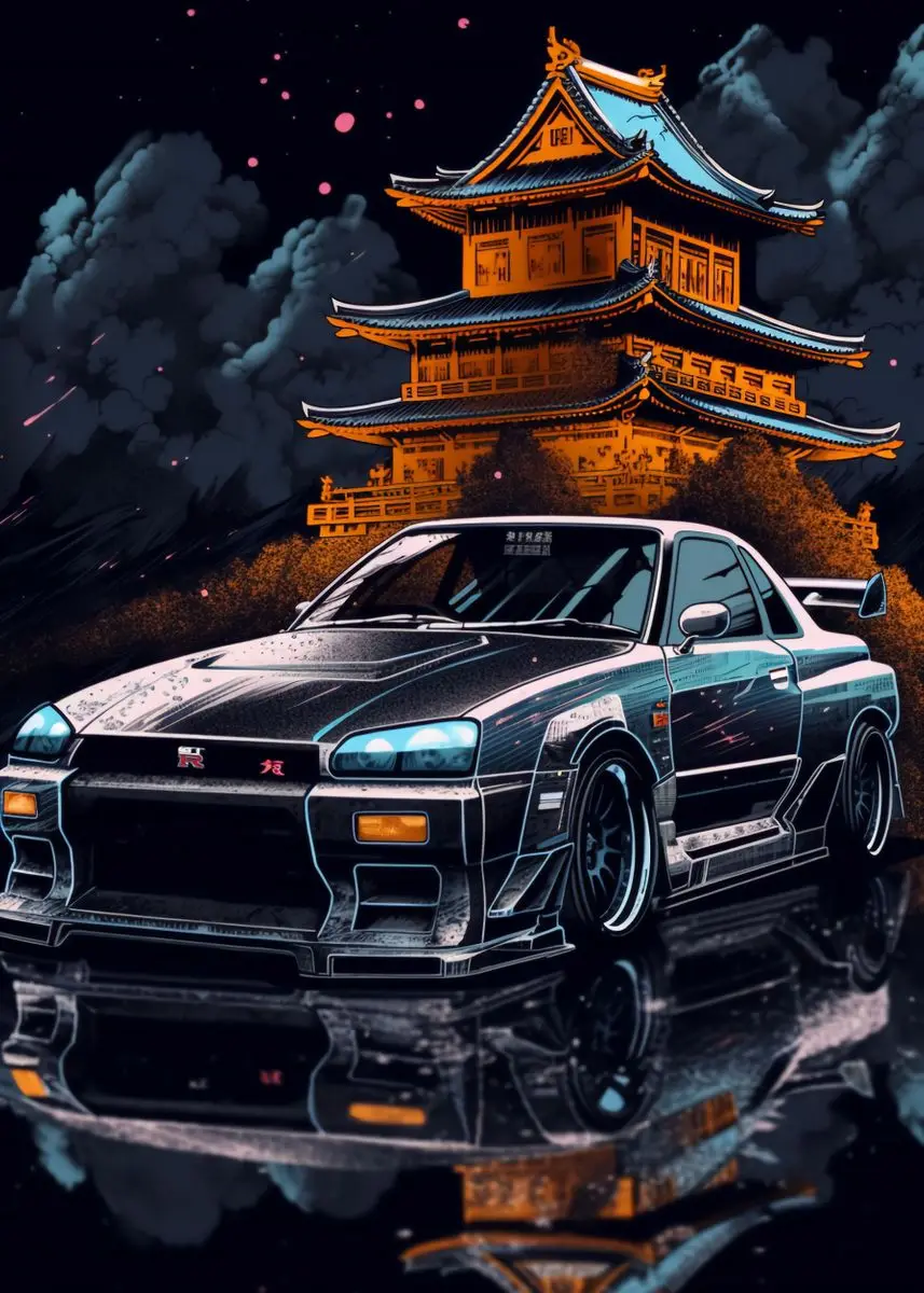 Nissan GTR Cartoon iPhone Wallpapers - Wallpaper Cave