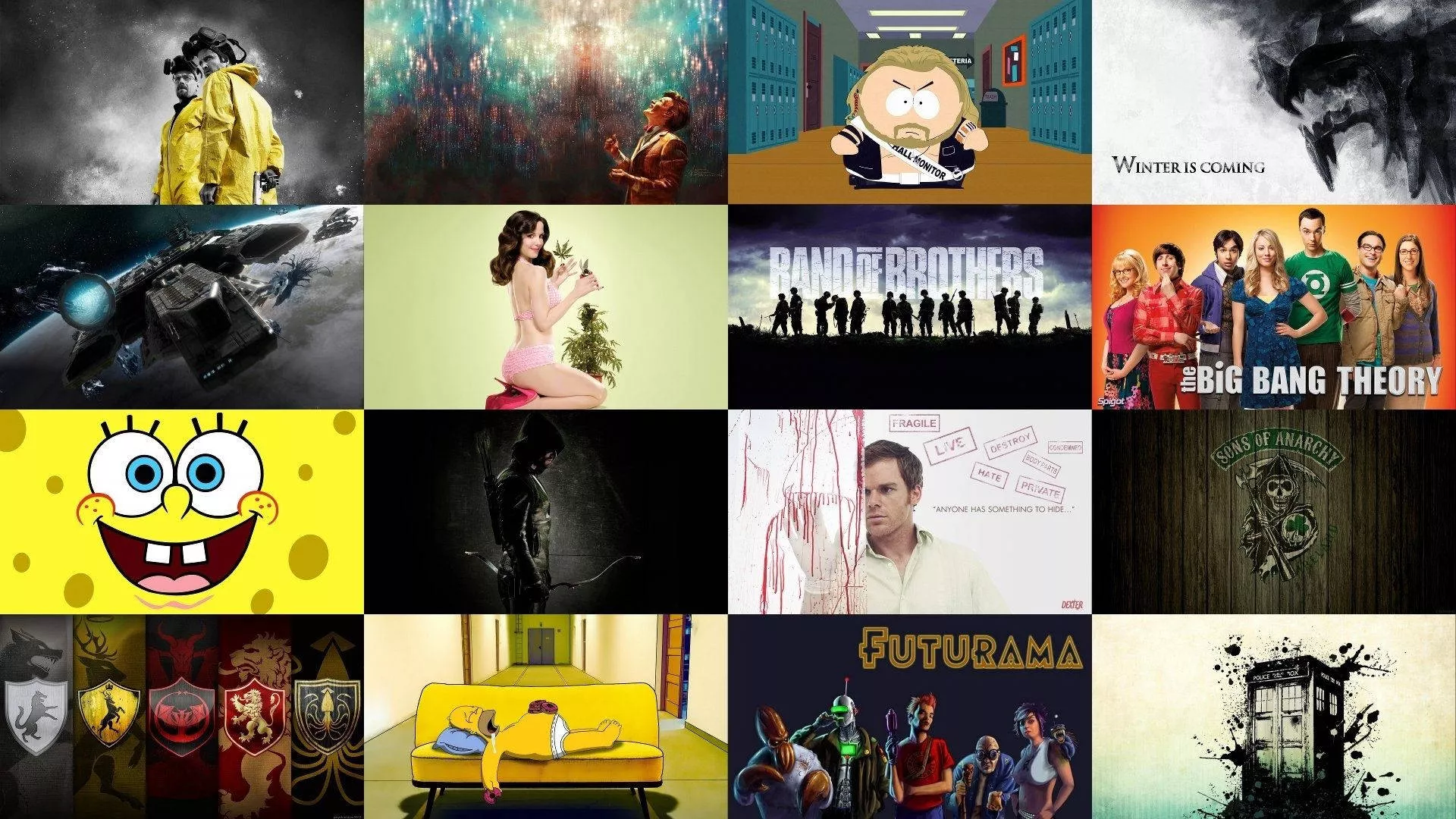 TV Shows Collage Wallpapers - Wallpaper Cave