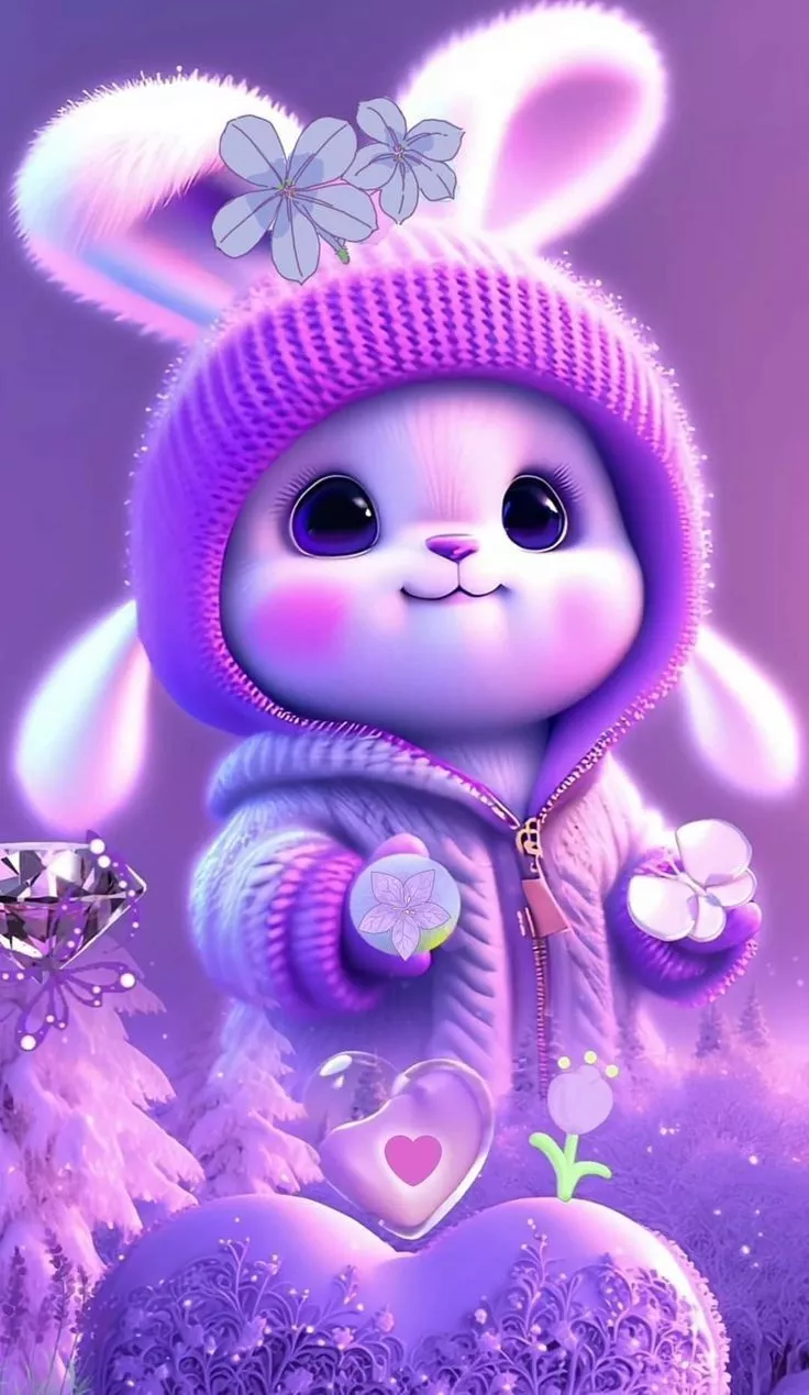 Cute Purple Bunny Wallpapers - Wallpaper Cave