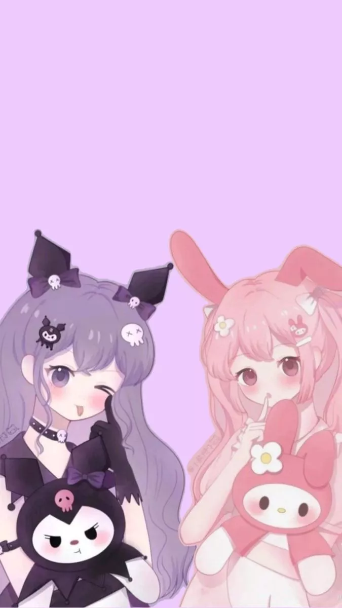 My Melody And Kuromi Girl Wallpapers - Wallpaper Cave