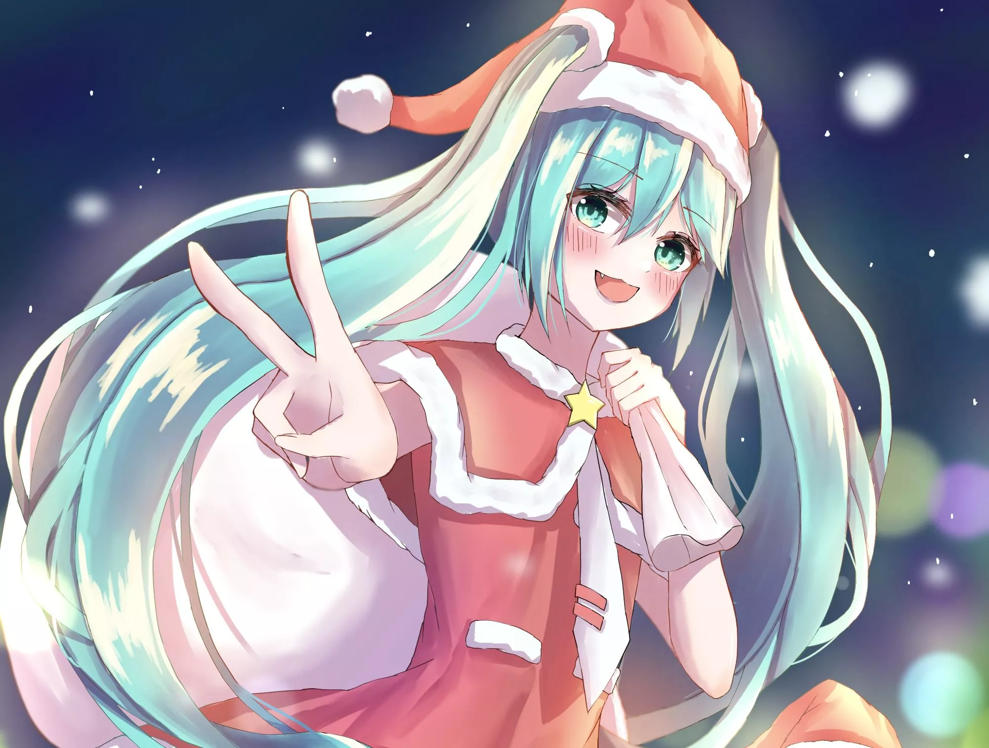 Hatsune Miku Christmas Wallpapers - Wallpaper Cave