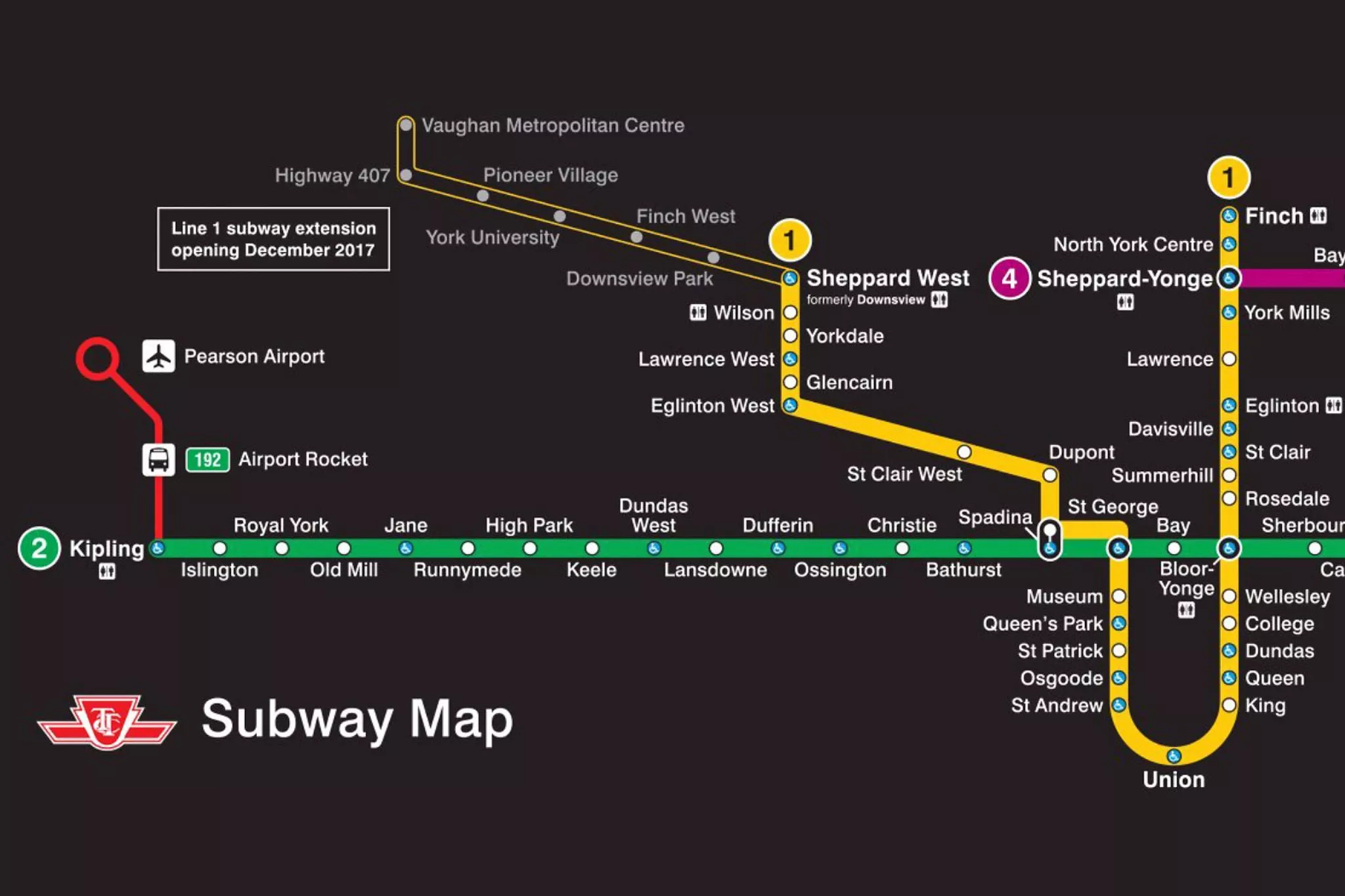 TTC Subway Map Wallpapers - Wallpaper Cave