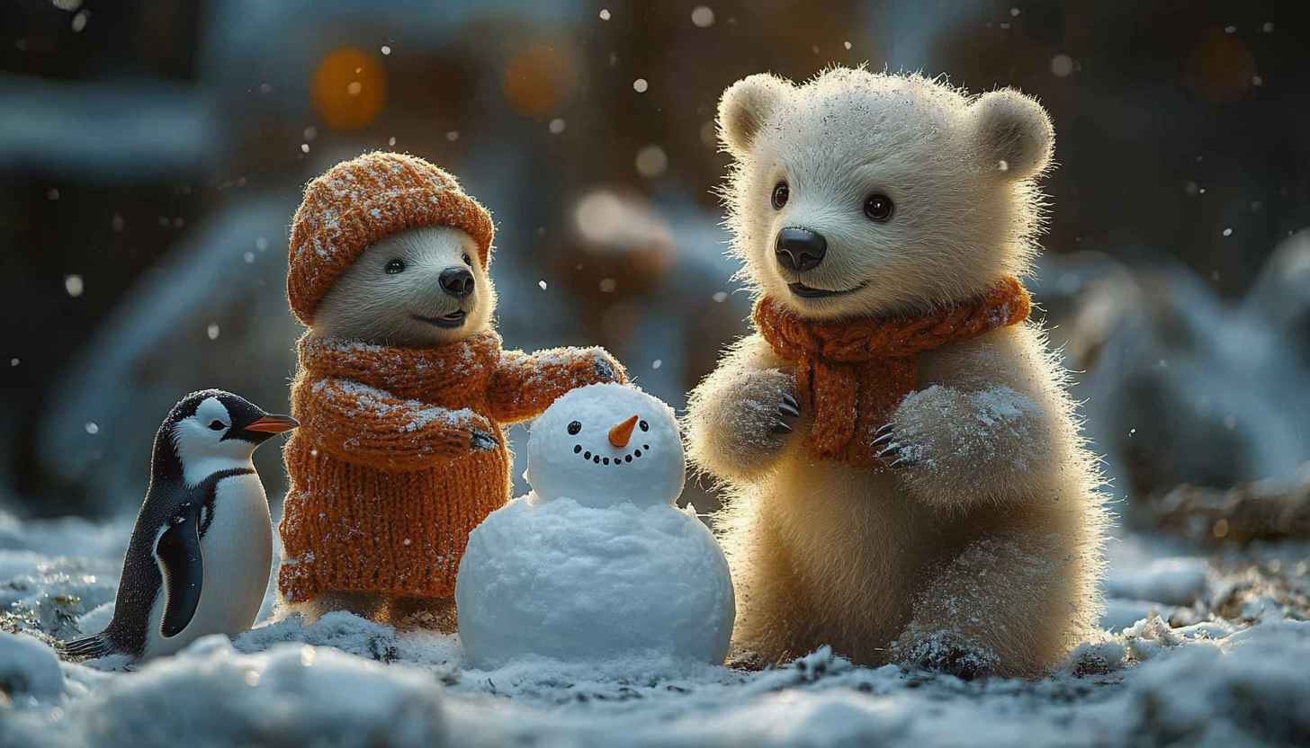 Winter Cute Animals Wallpapers - Wallpaper Cave