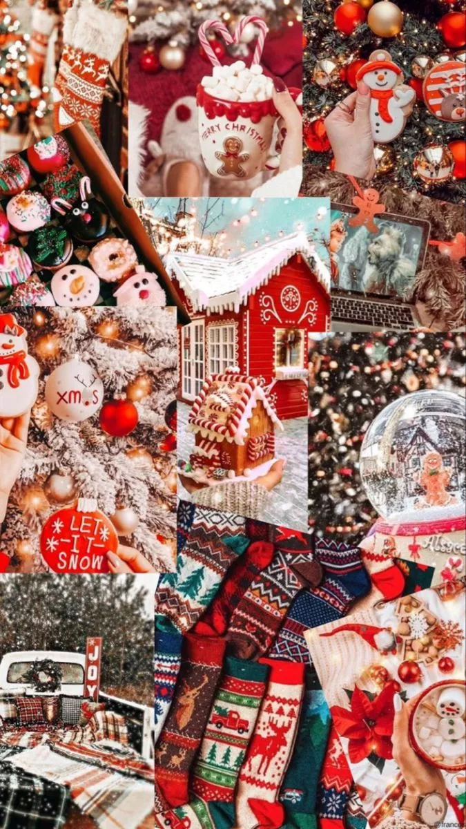 Red Christmas Collage Wallpapers - Wallpaper Cave