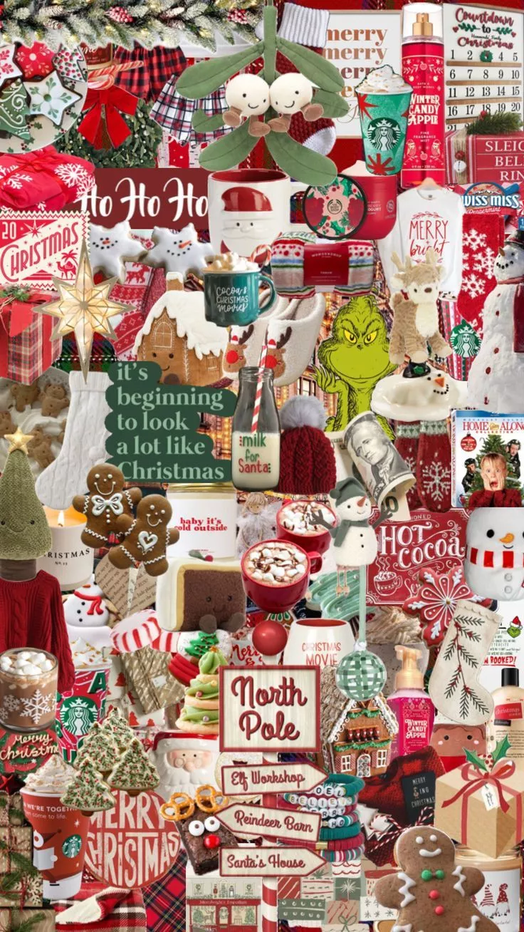 Red Christmas Collage Wallpapers - Wallpaper Cave