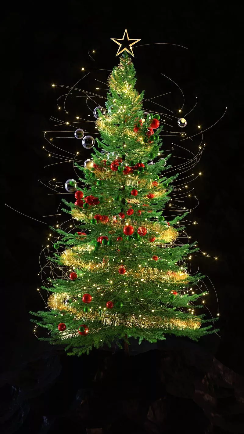 Christmas Tree Dark Wallpapers - Wallpaper Cave