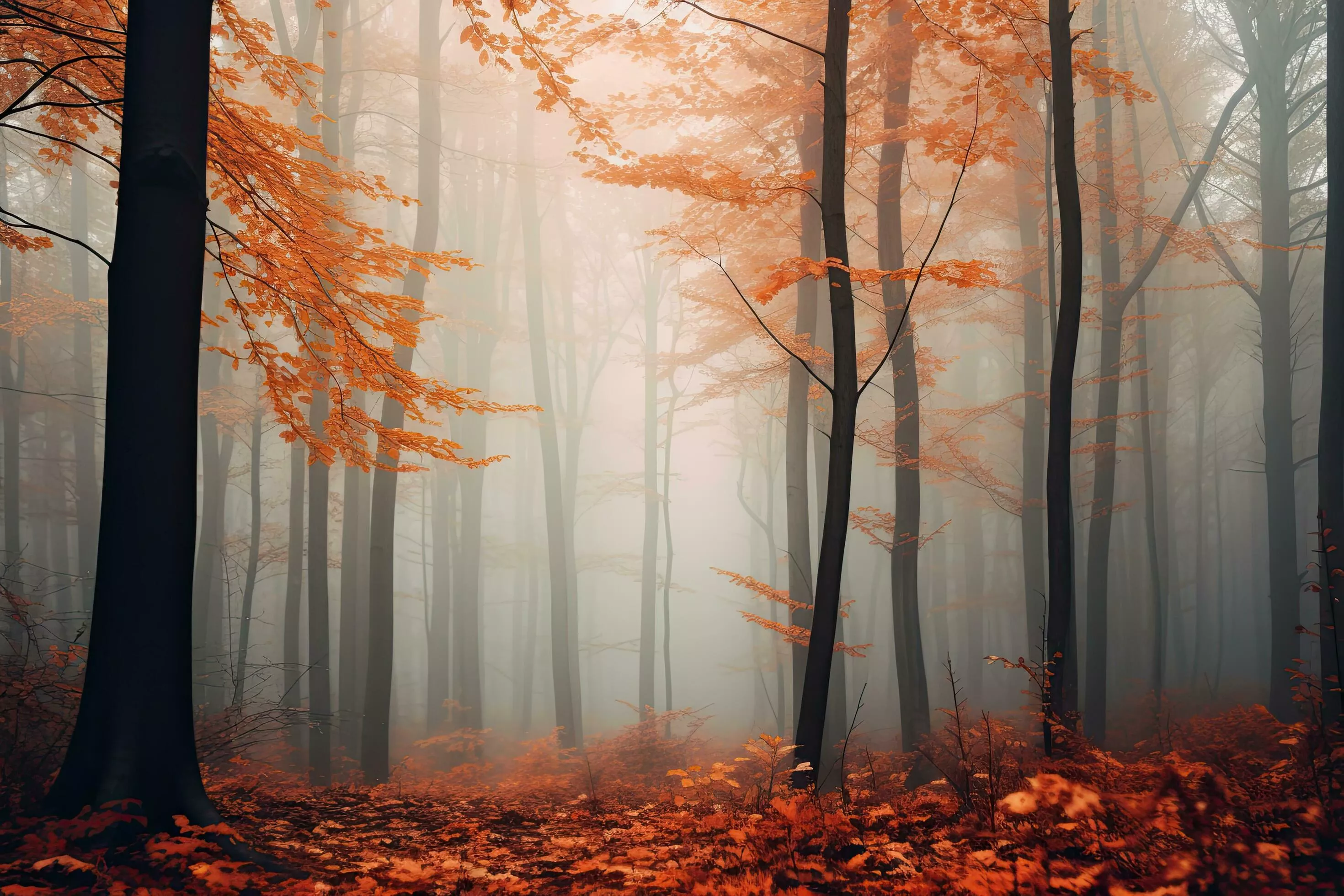 Fog Autumn Forest Wallpapers - Wallpaper Cave