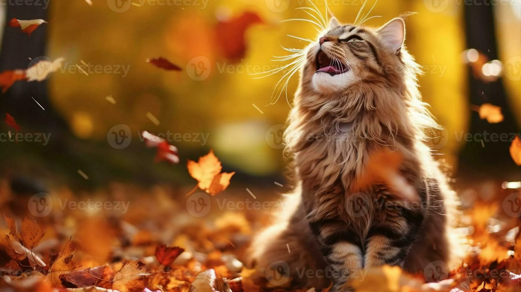 Desktop Autumn Cat Wallpapers - Wallpaper Cave