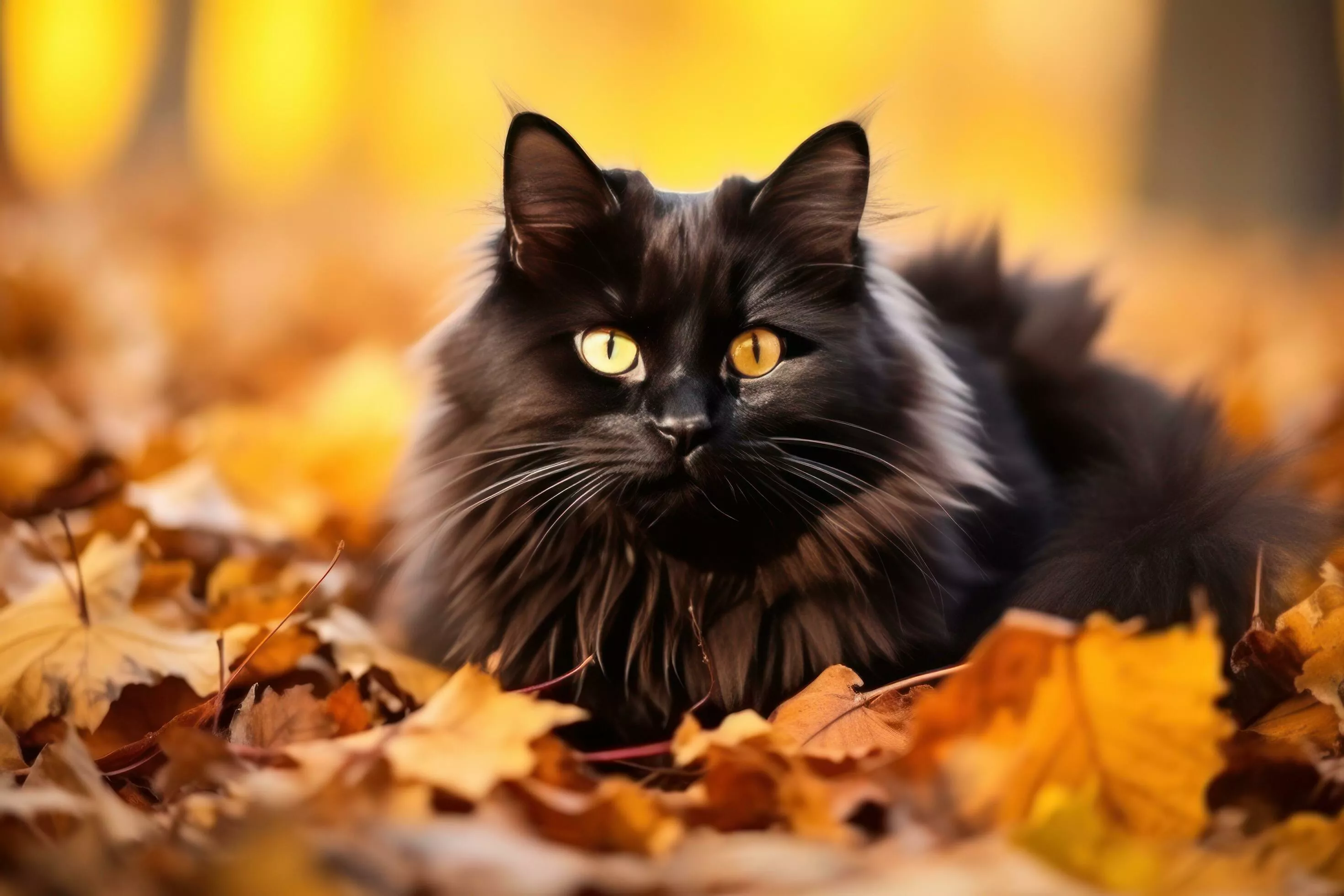 Desktop Autumn Cat Wallpapers - Wallpaper Cave