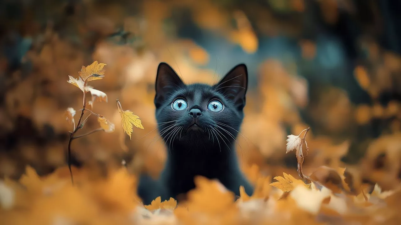 Desktop Autumn Cat Wallpapers - Wallpaper Cave