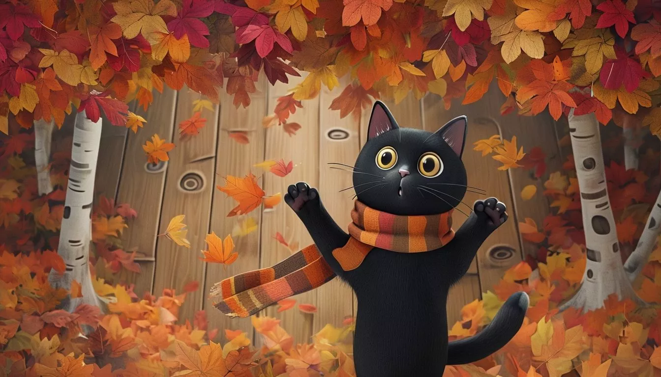Desktop Autumn Cat Wallpapers - Wallpaper Cave
