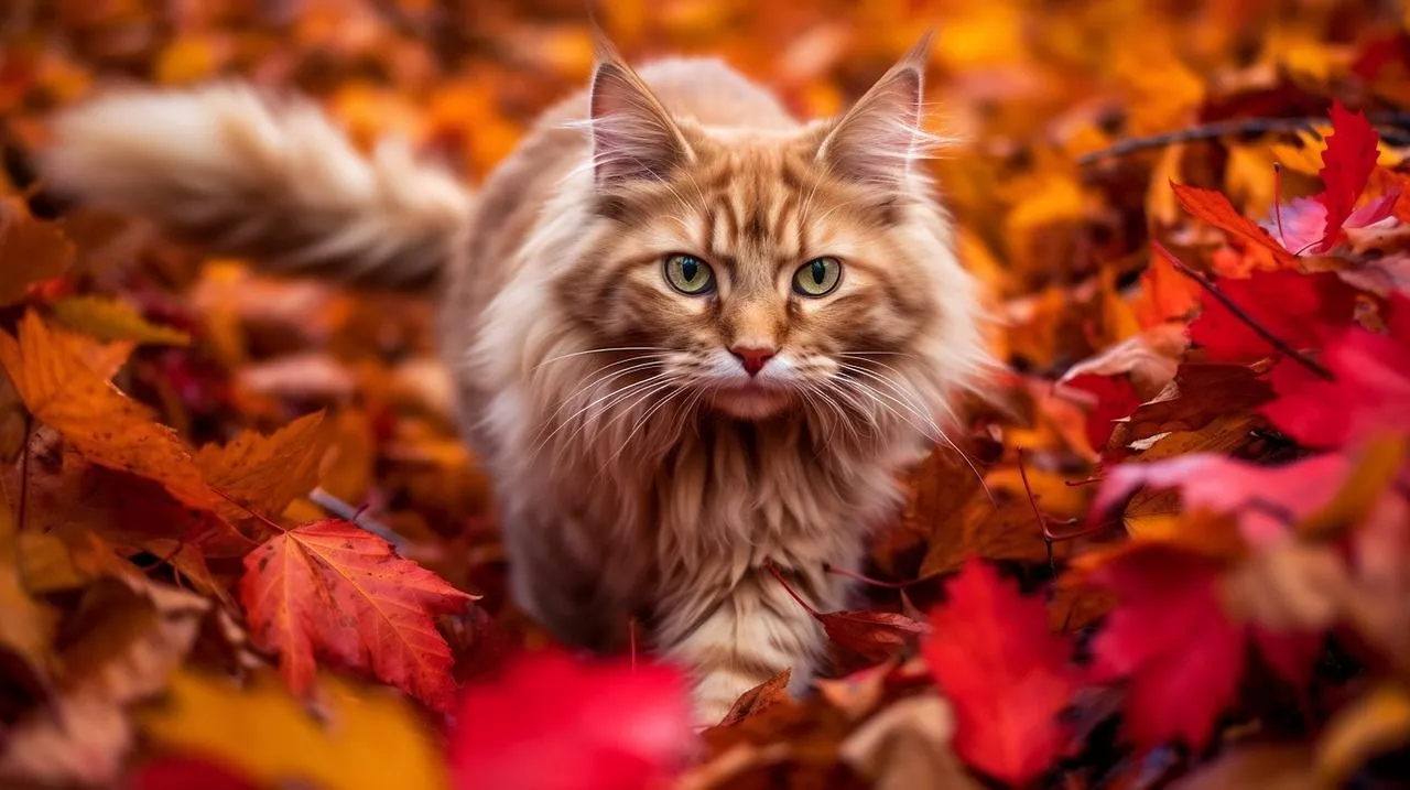 Desktop Autumn Cat Wallpapers - Wallpaper Cave