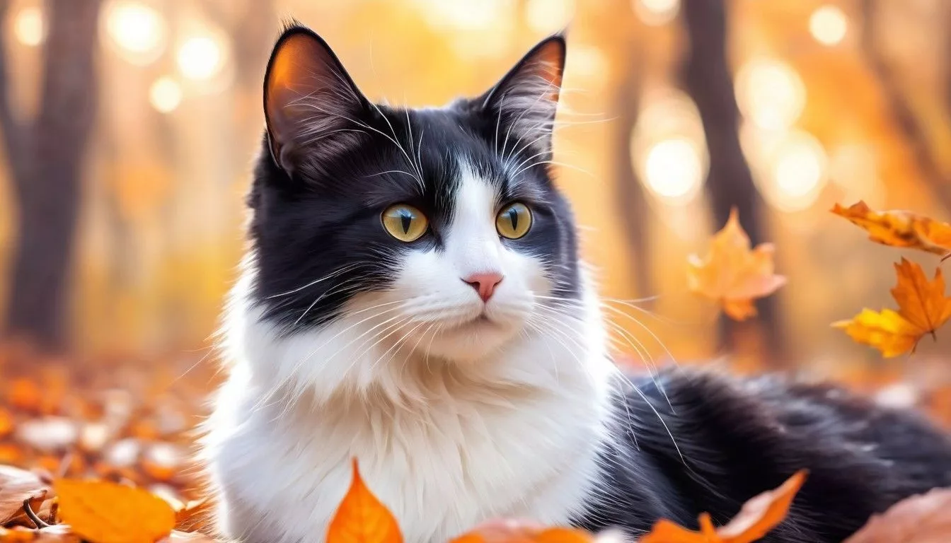 Desktop Autumn Cat Wallpapers - Wallpaper Cave