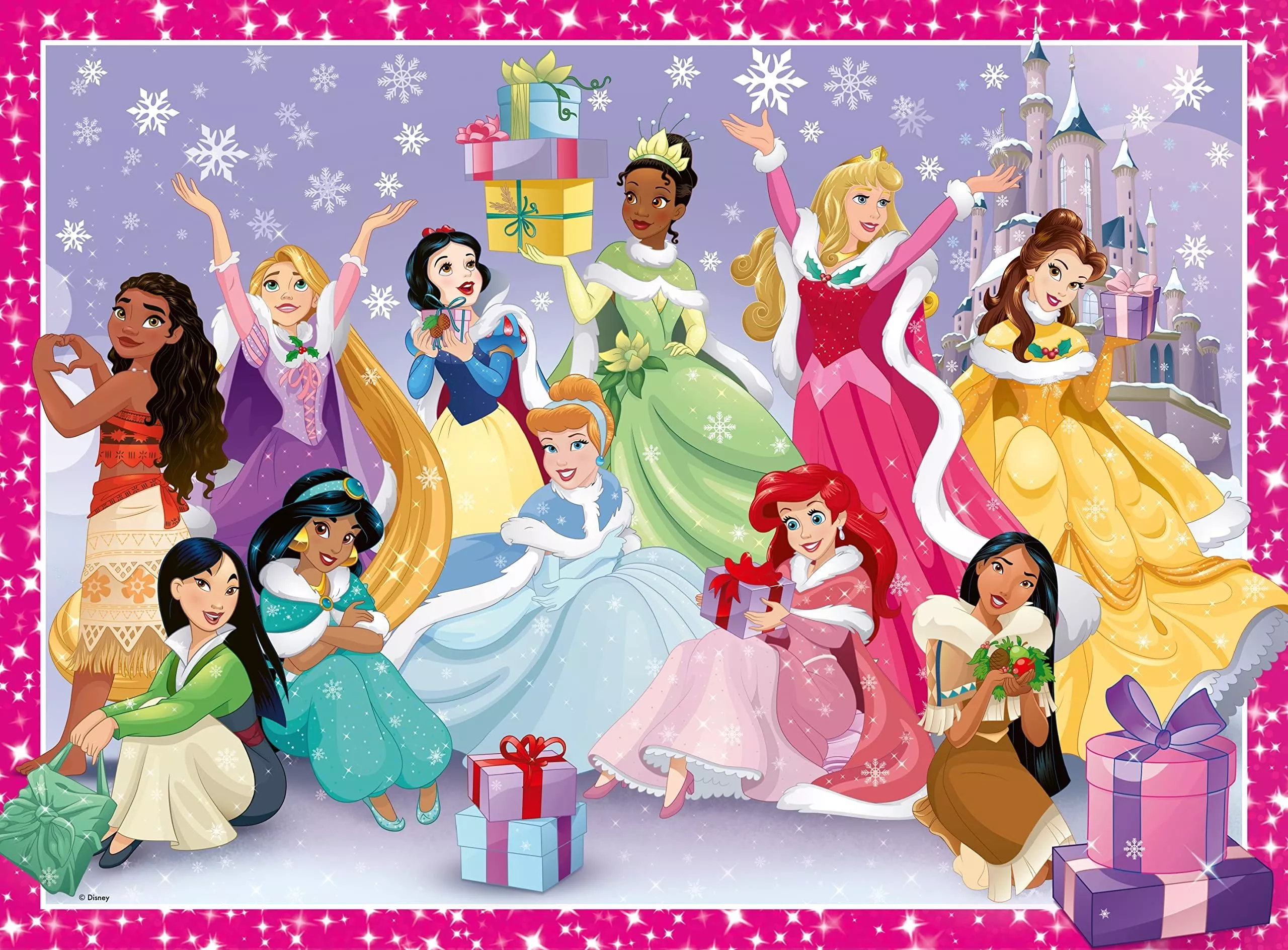 Disney Christmas Princess Wallpapers - Wallpaper Cave