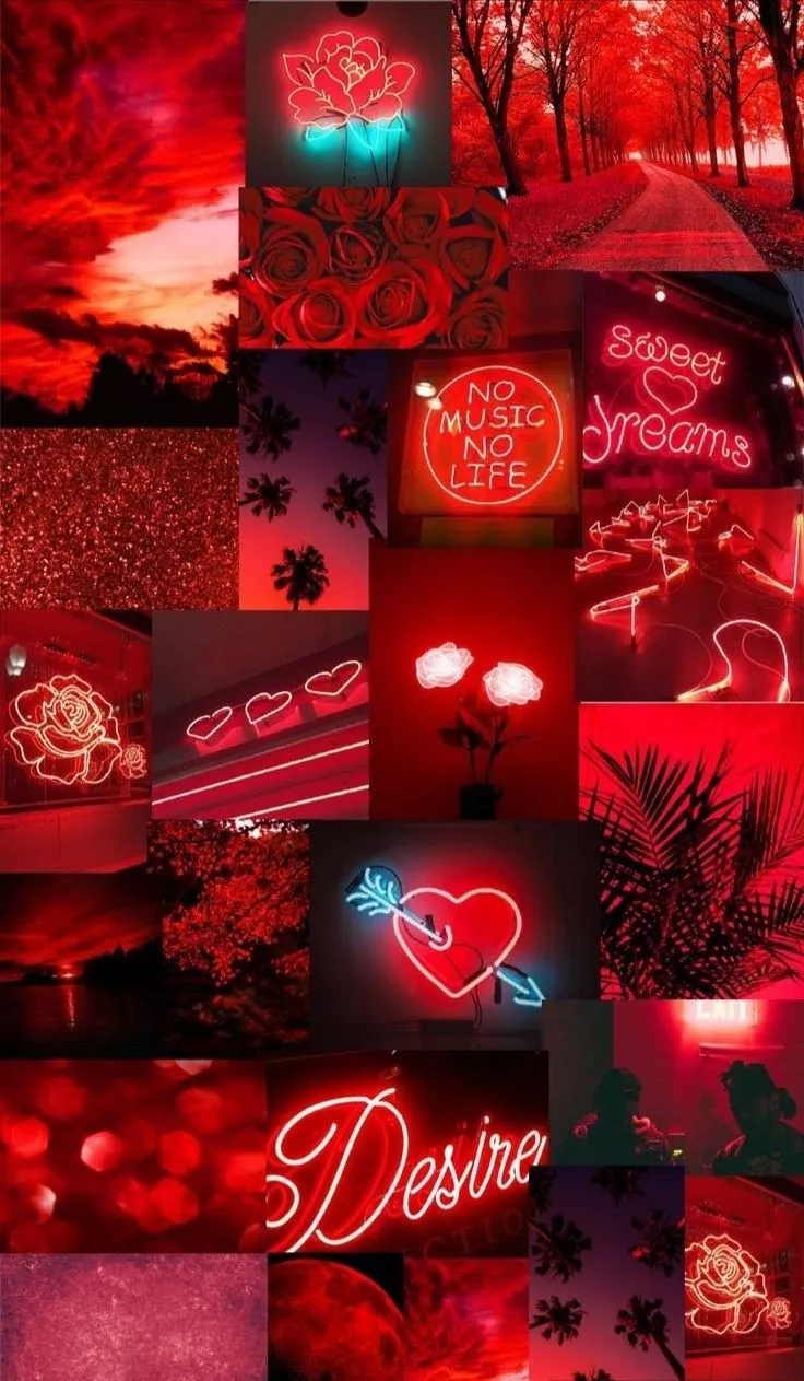 Preppy Red Collage Wallpapers - Wallpaper Cave