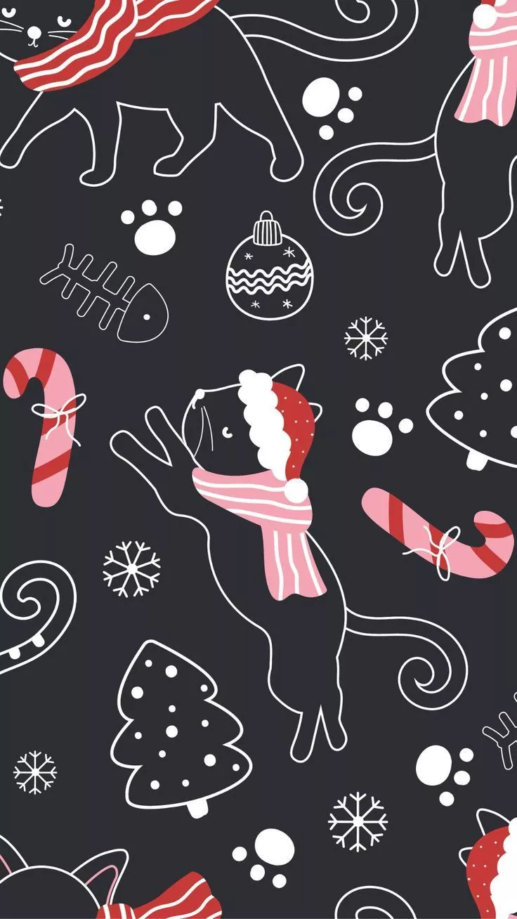 Christmas Cat iPhone Wallpapers - Wallpaper Cave