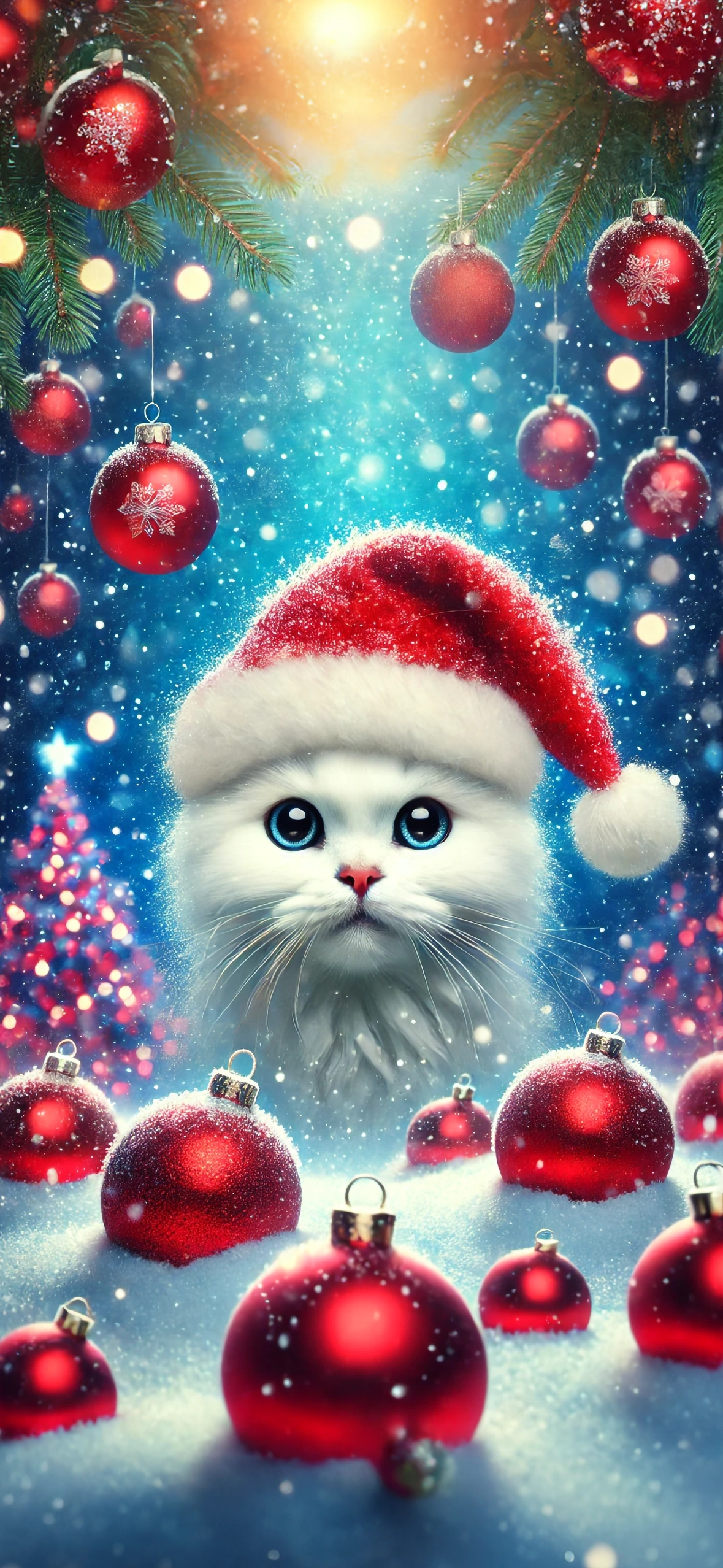 Christmas Cat iPhone Wallpapers - Wallpaper Cave