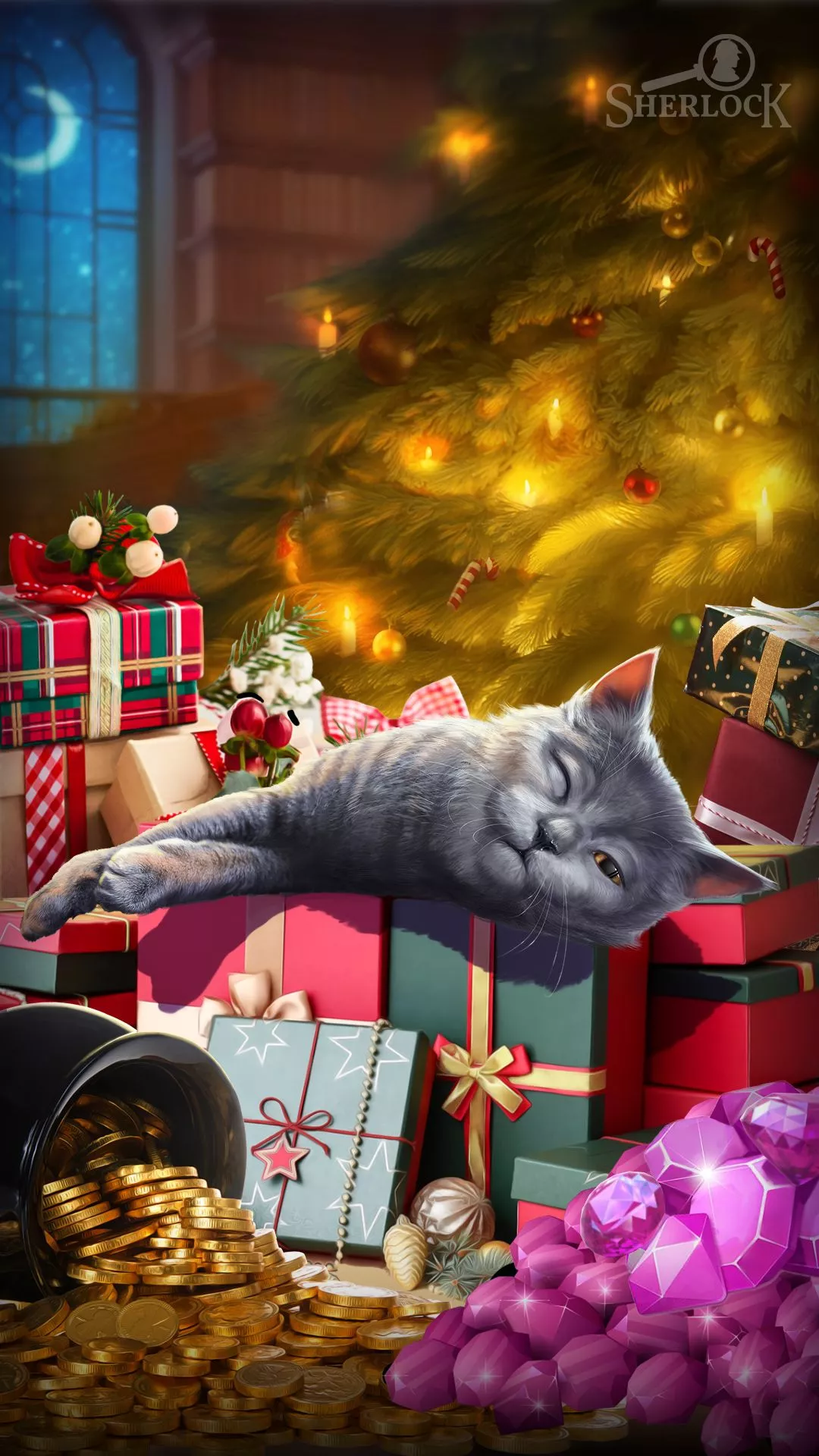 Christmas Cat iPhone Wallpapers - Wallpaper Cave
