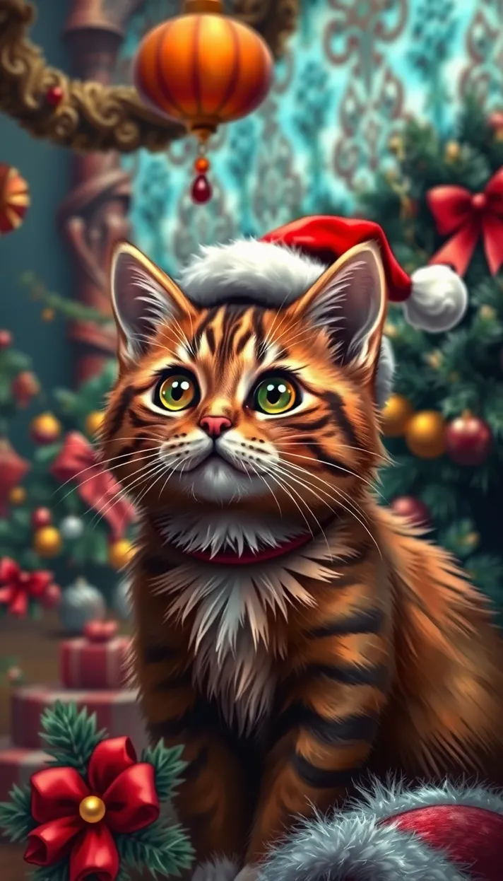 Christmas Cat iPhone Wallpapers - Wallpaper Cave