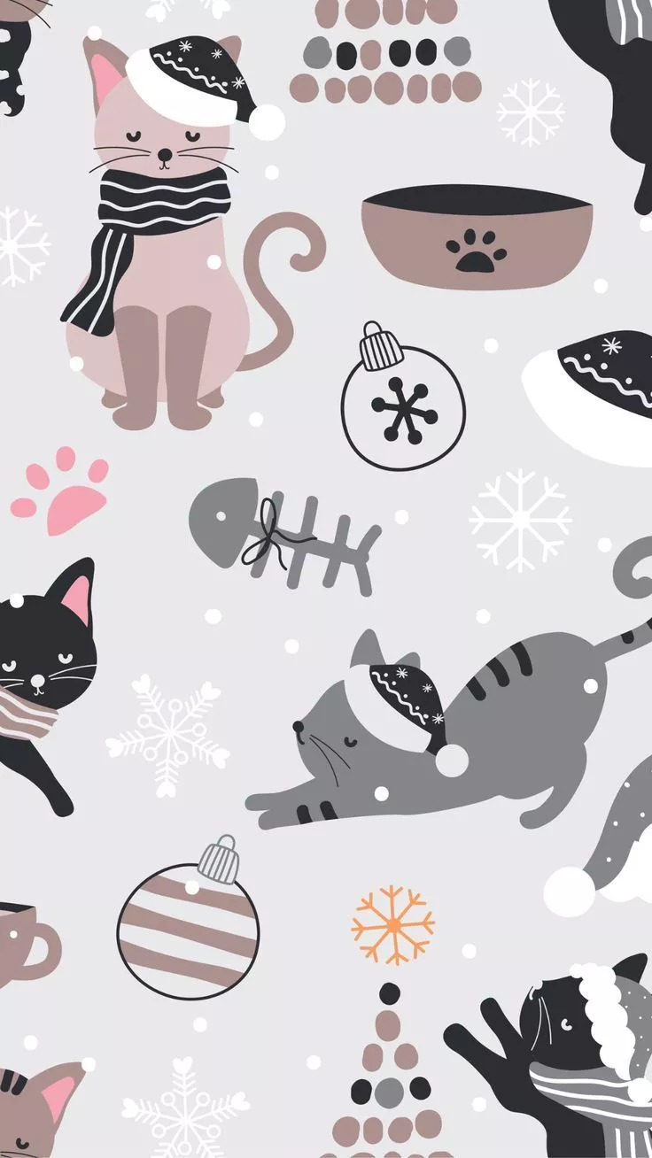 Christmas Cat iPhone Wallpapers - Wallpaper Cave