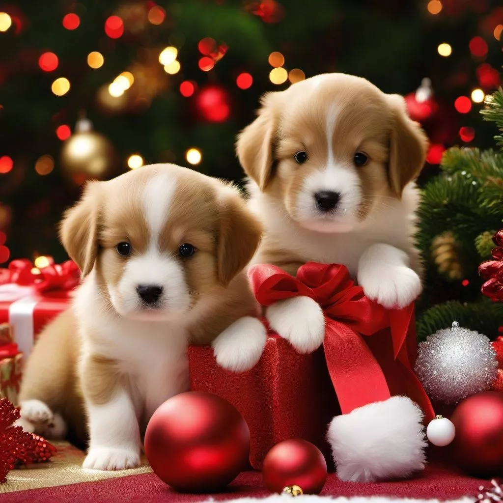 Christmas Pups Wallpapers - Wallpaper Cave