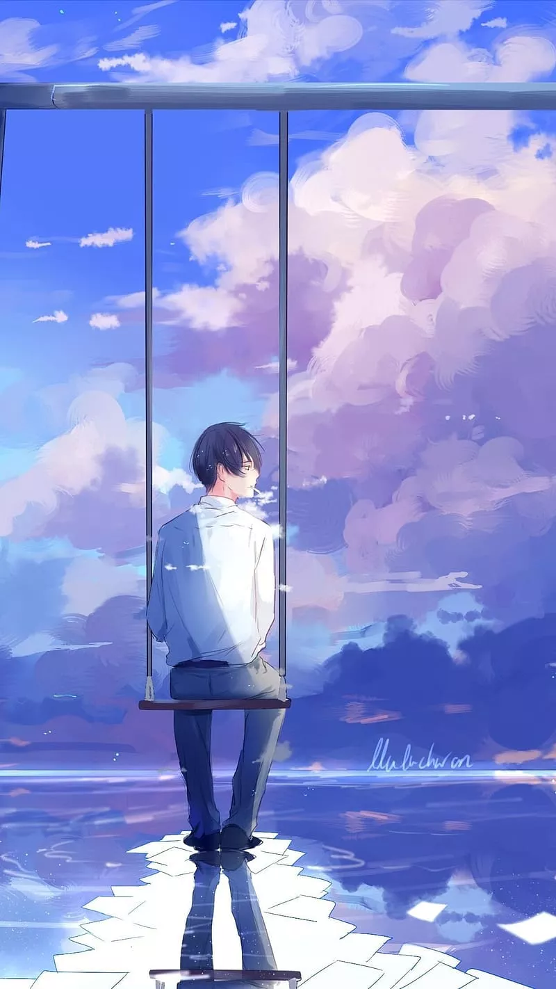 Alone Anime Boy Phone Wallpapers - Wallpaper Cave