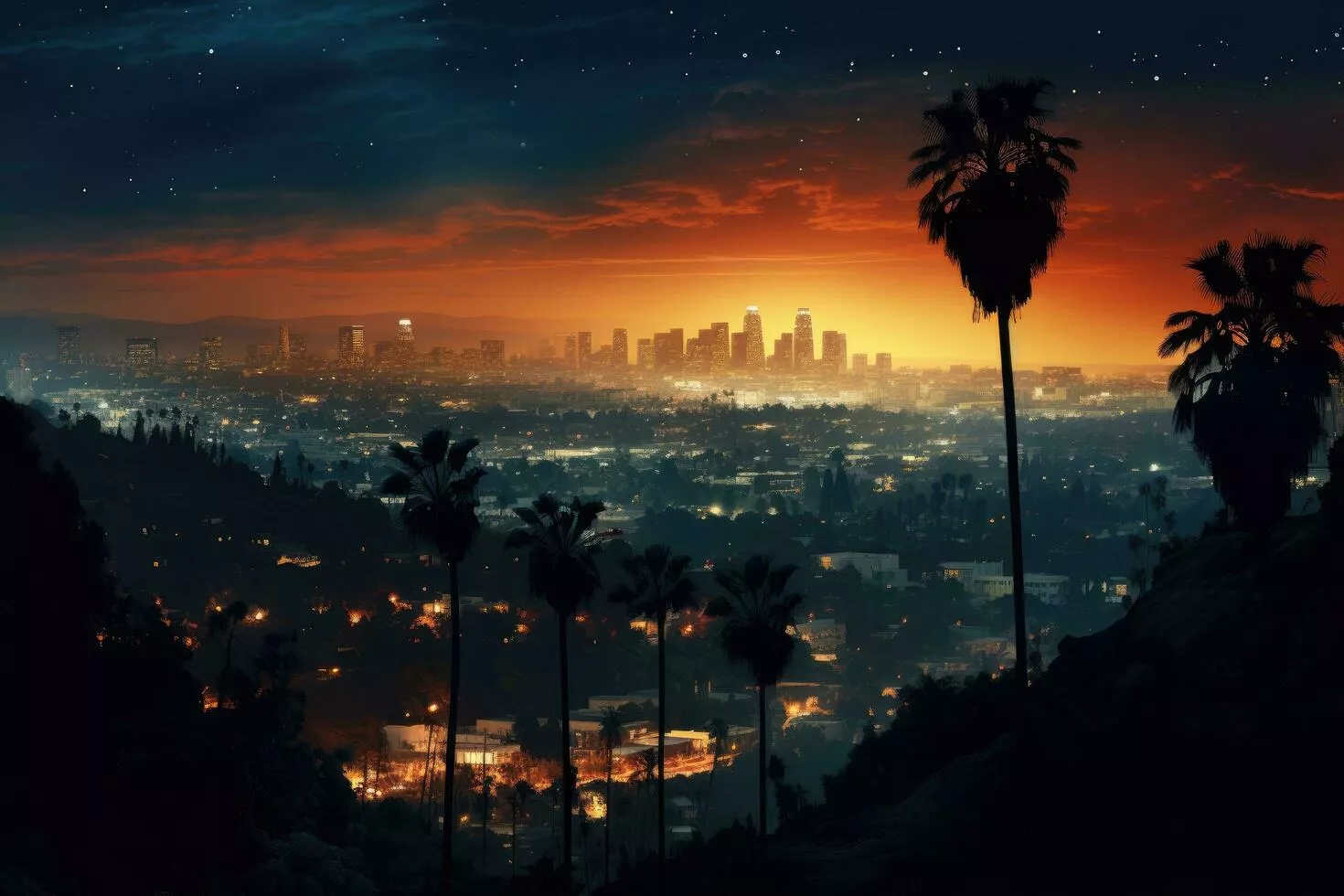 Los Angeles At Night Wallpapers - Wallpaper Cave